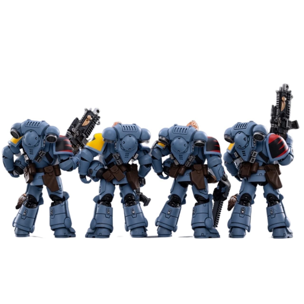JoyToy Warhammer 40K 1/18 Action Figure Space Wolves Claw Pack Model(Set of 4 Figures), Blue