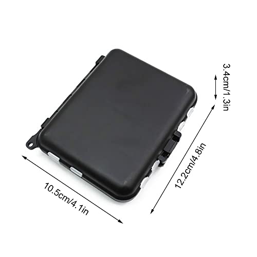 Hook Bait Storage Box Transparent Fishing Lure Tackle Container Multifunction Waterproof Fishing Tools(Black)
