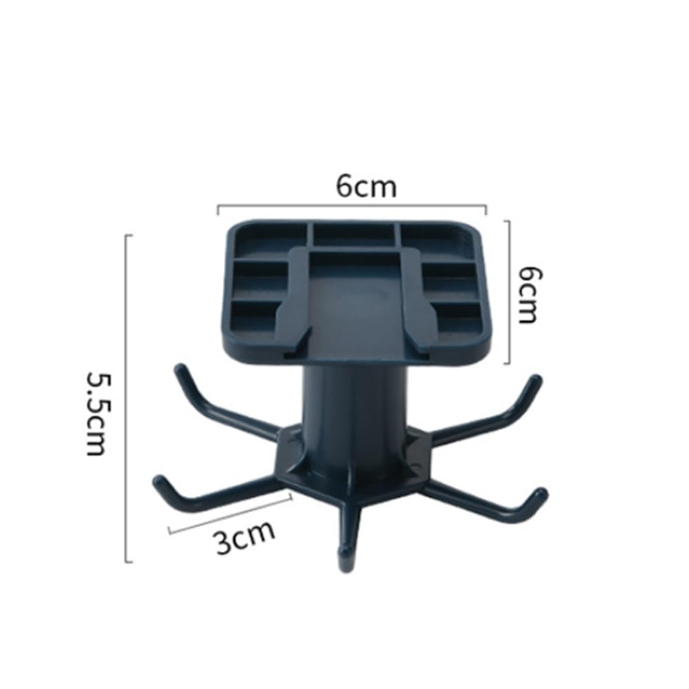 HQahnekme 2pcs 360 °Rotation Utility Hooks,Under Cabinet Kitchen Hooks,Nail Free Adhesive Kitchen Utensils Hanging Hooks for Kitchen Utensils/Tools/Towel/Knife(Black)