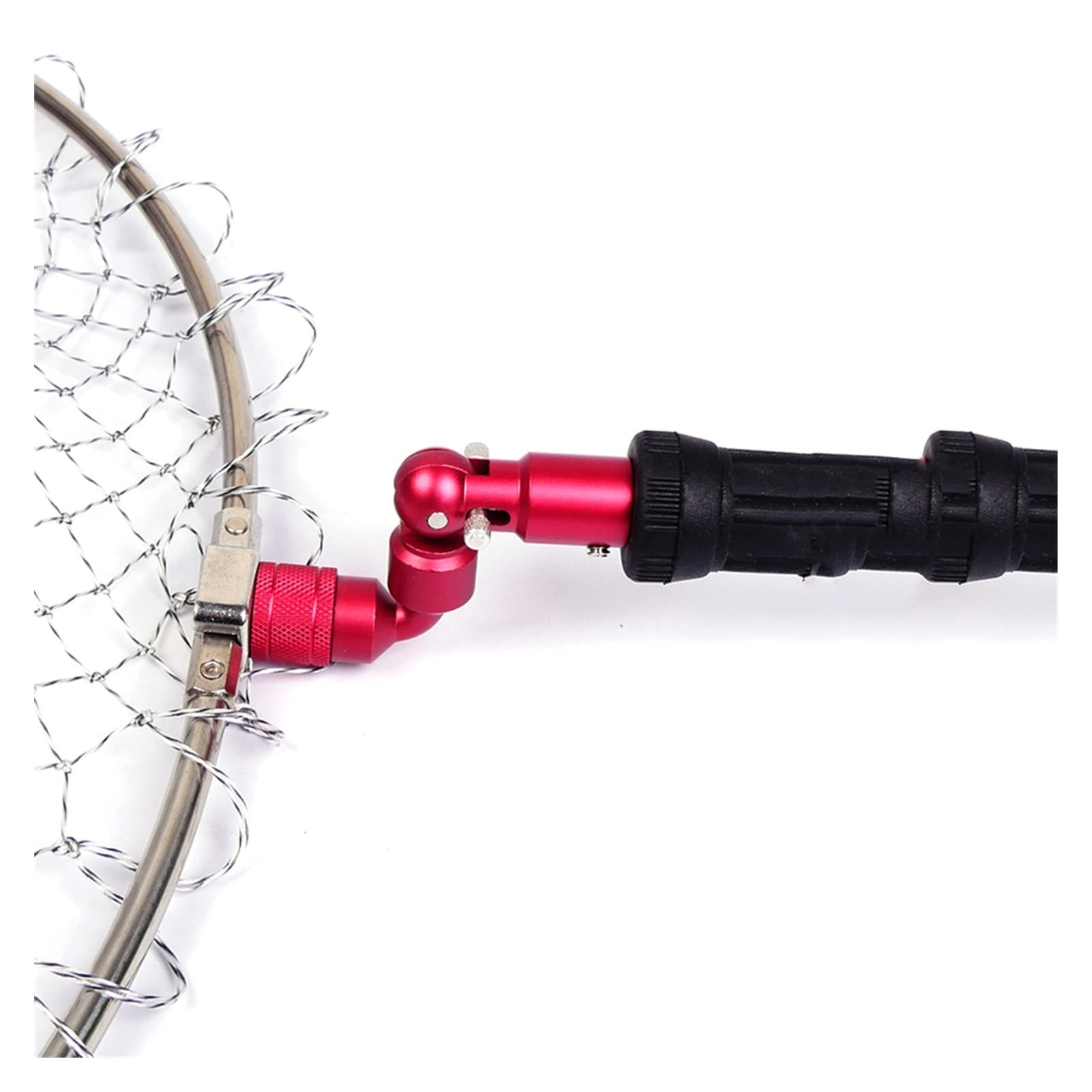 Huanxi JLLidcy Carp Nets Tool Coarse Fishing Tilt Folding Accessories Mini Quick Release Connector Barbel Joint Aluminium Alloy Landing Net Paionn (Color : Red)