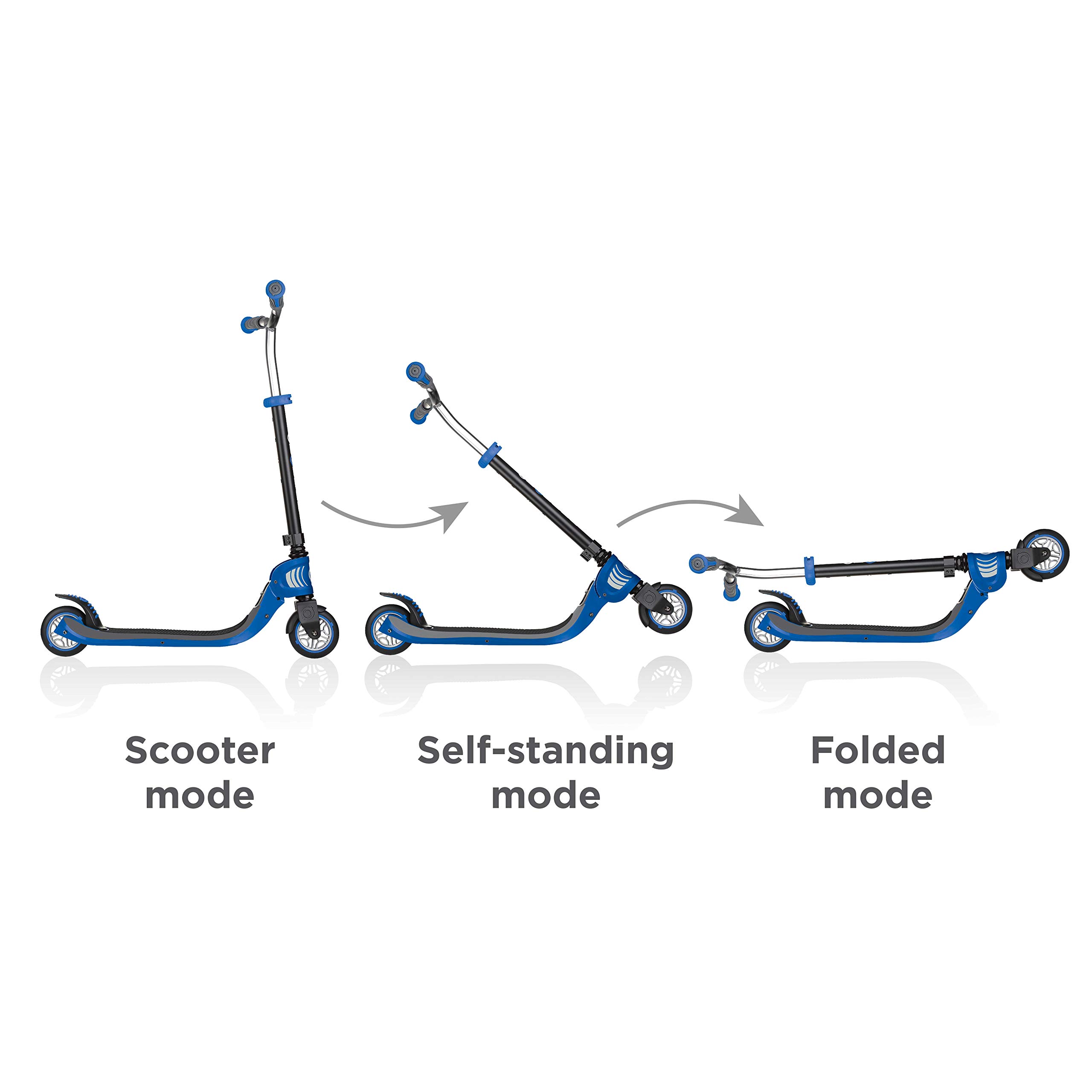 Globber Flow Foldable 125 2-Wheel Scooters Perfect Choice for Children to Transition to Their First 2-Wheel Scooter. Adjustable Features, Robust Design