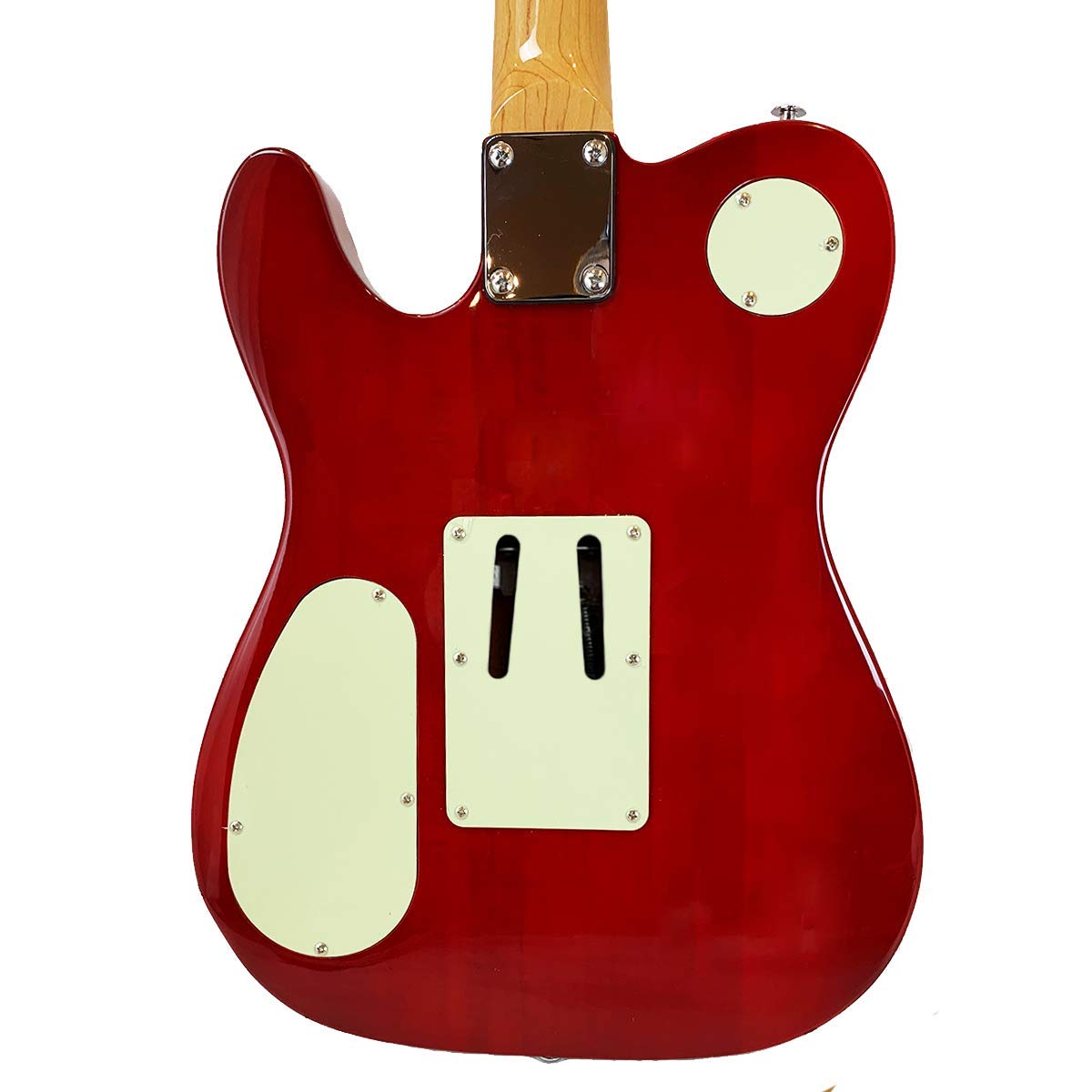 GoDpsMusic 6 String Sawtooth ET Hybrid Electric Guitar Designed by Michael Angelo Batio w Gig Bag and Accessories, Right, Spalted Maple Trans Cherry Burst (ST FL-SMTCB-KIT)