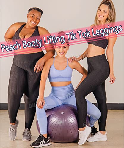 GILLYA Booty Yoga Pants Tiktok Butt Leggings Anit Cellulite Texutred Booty Lifting Leggings Scrunch Butt Yoga Pants