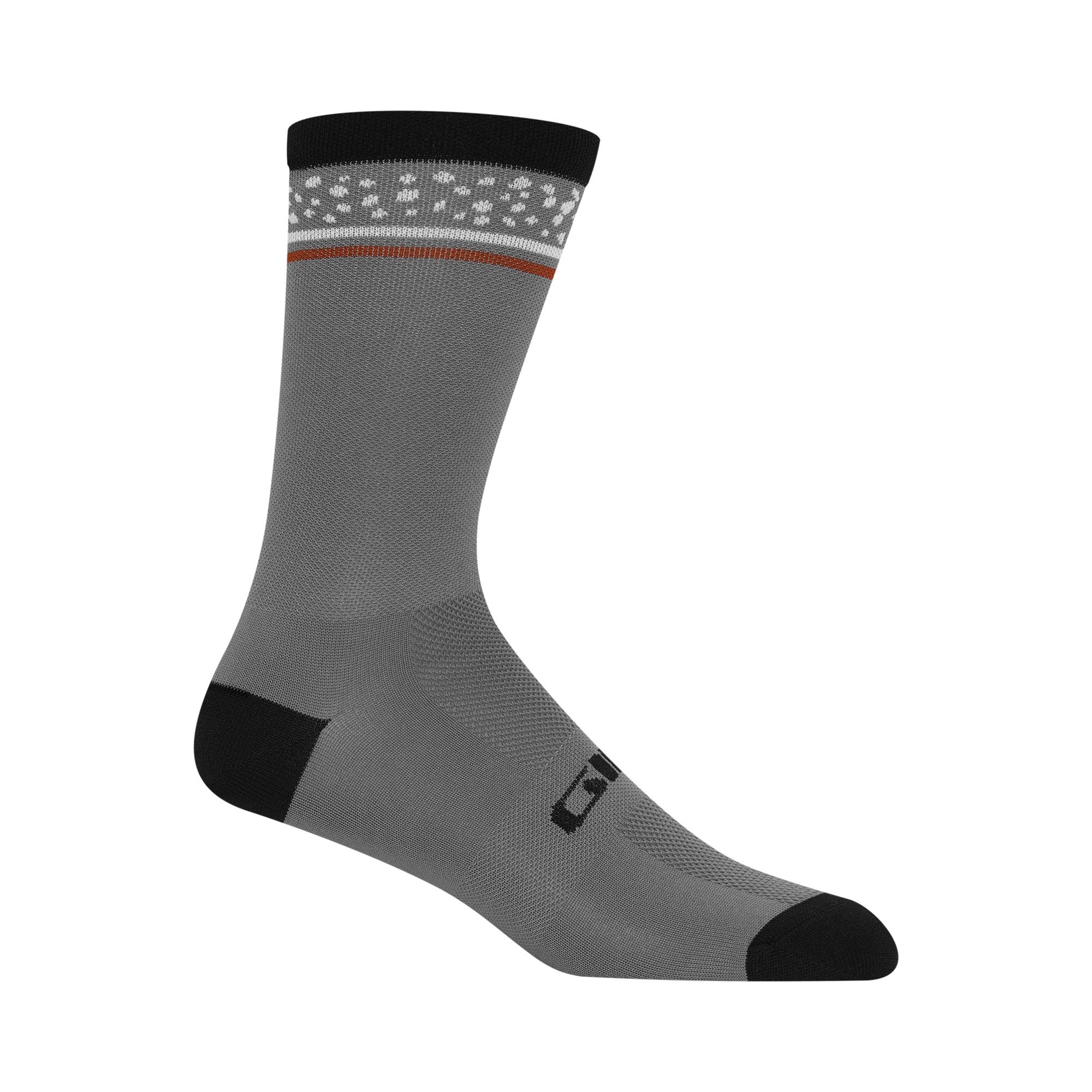 Giro Comp Racer High Rise Unisex Adult Road & Trail Cycling Crew Socks - Portaro Grey (2021), Large