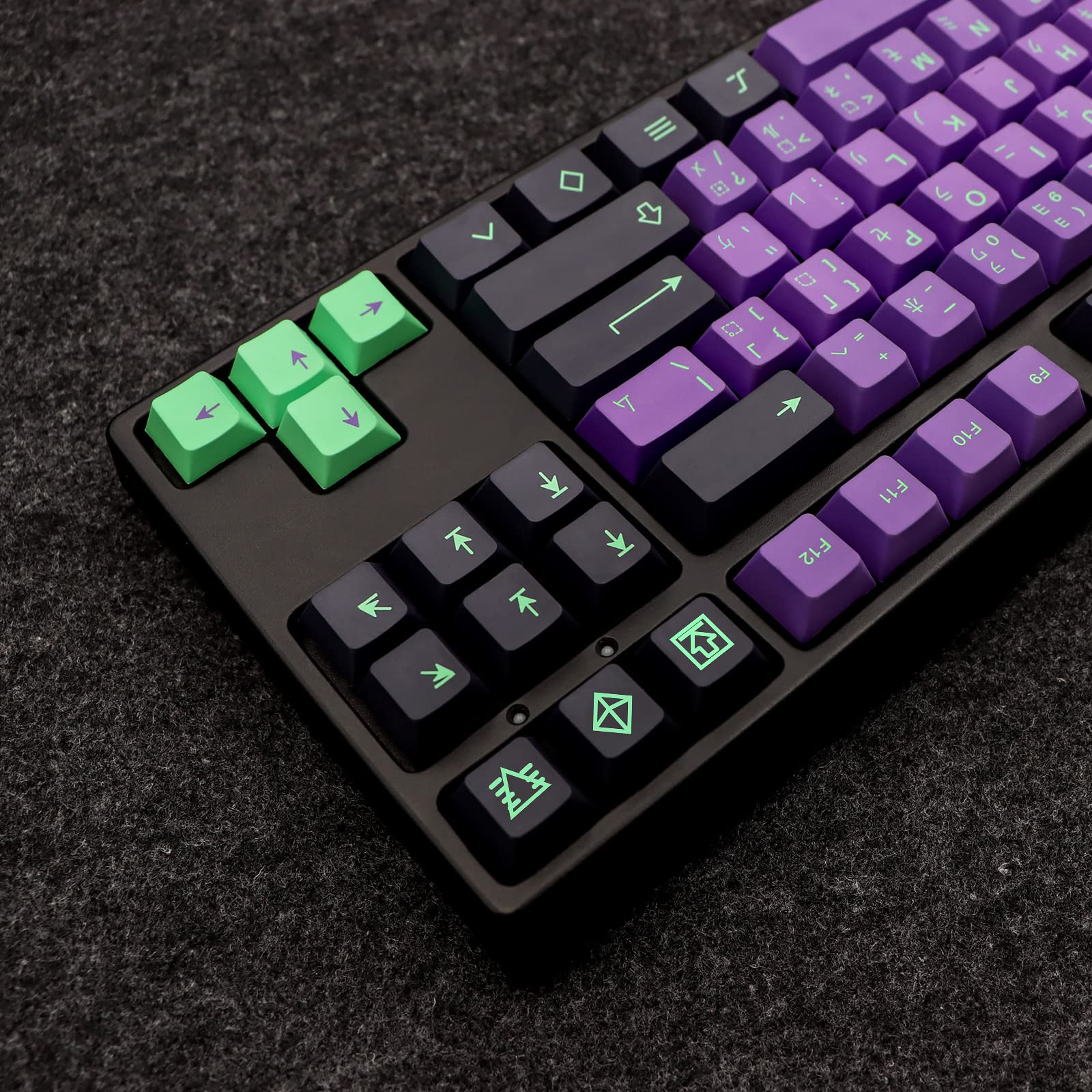 JSJT Japanese Keycap EVA-01 PBT Keycap 146 Keys Mecha Keycap Cherry Profile Dye Sublimation Evangelion Keycap Set for Cherry MX Switch Logitech G610 Corsair Strafe K70 Mechanical Gaming Keyboard