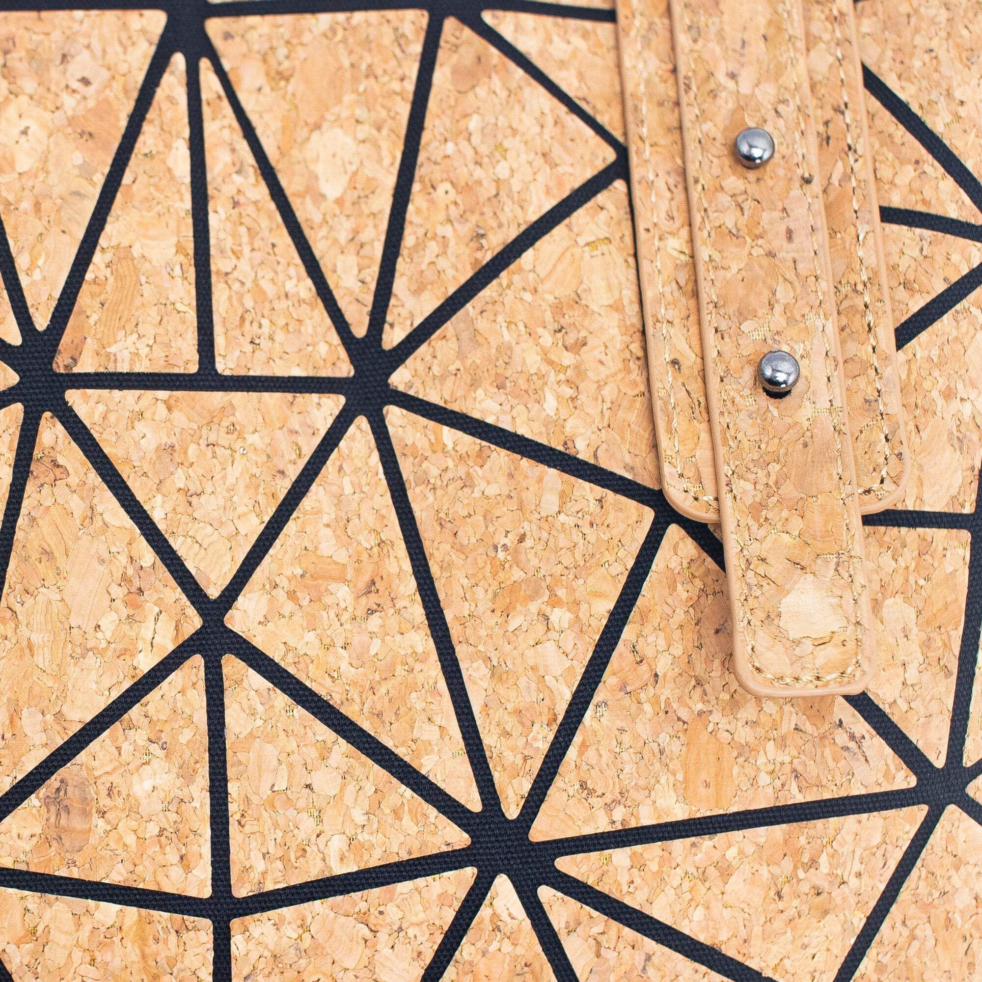 K KALISHKA'S STORE Geometric Cork Handbag for Women | Bag-2062
