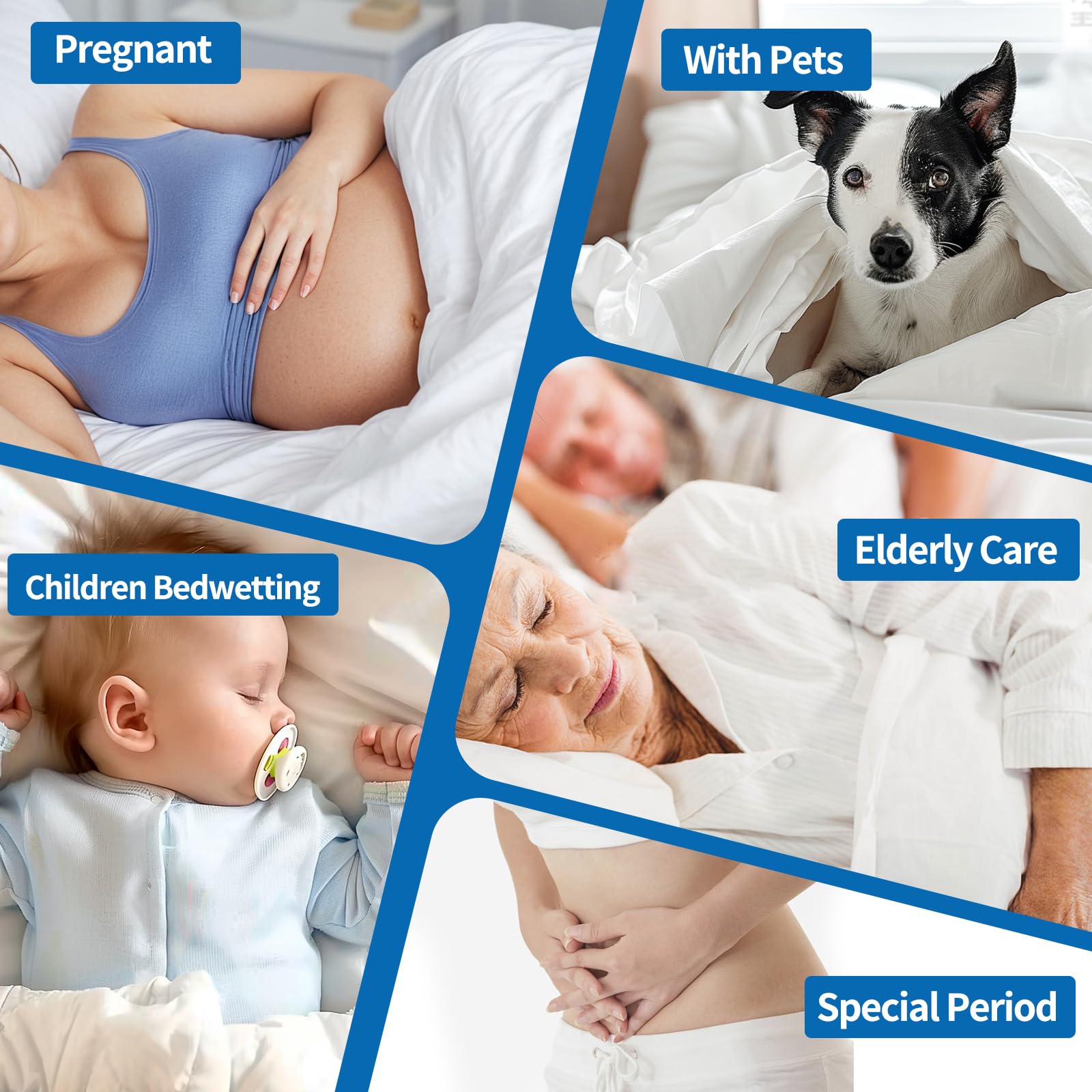 Lxztayuk White Waterproof Duvet Cover, Knitted Fabric Waterproof Duvet Protector with Zipper, Reversible Bed Comforter Protector with Corner Ties for Kids, Elder, Pets, Dog, Cat (King,90 in X 106 in)