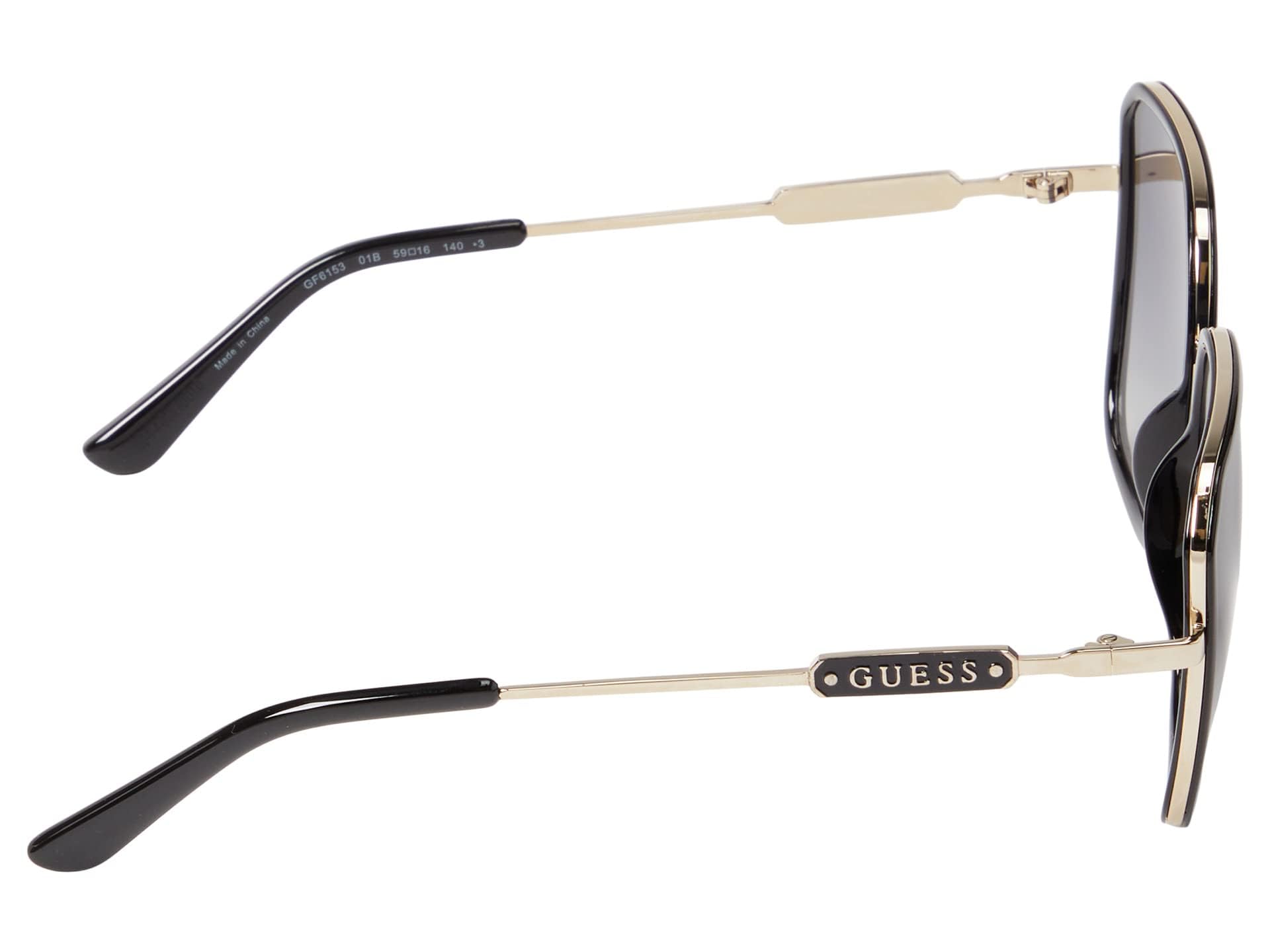 GUESS 59 mm GF6153 Shiny Black/Gradient Smoke One Size
