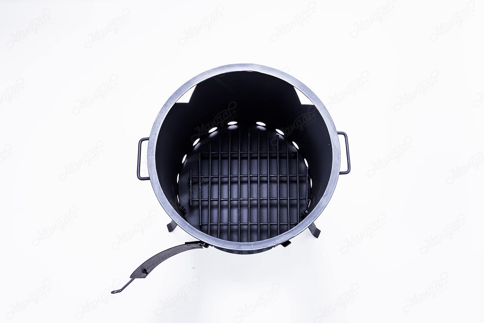 Kazan Cast Iron Cauldron Qazan Qozon Kadai (9L-2.3Gal) + Uchag Oven Stove Wood Fire Duch Oven (36cm-14")