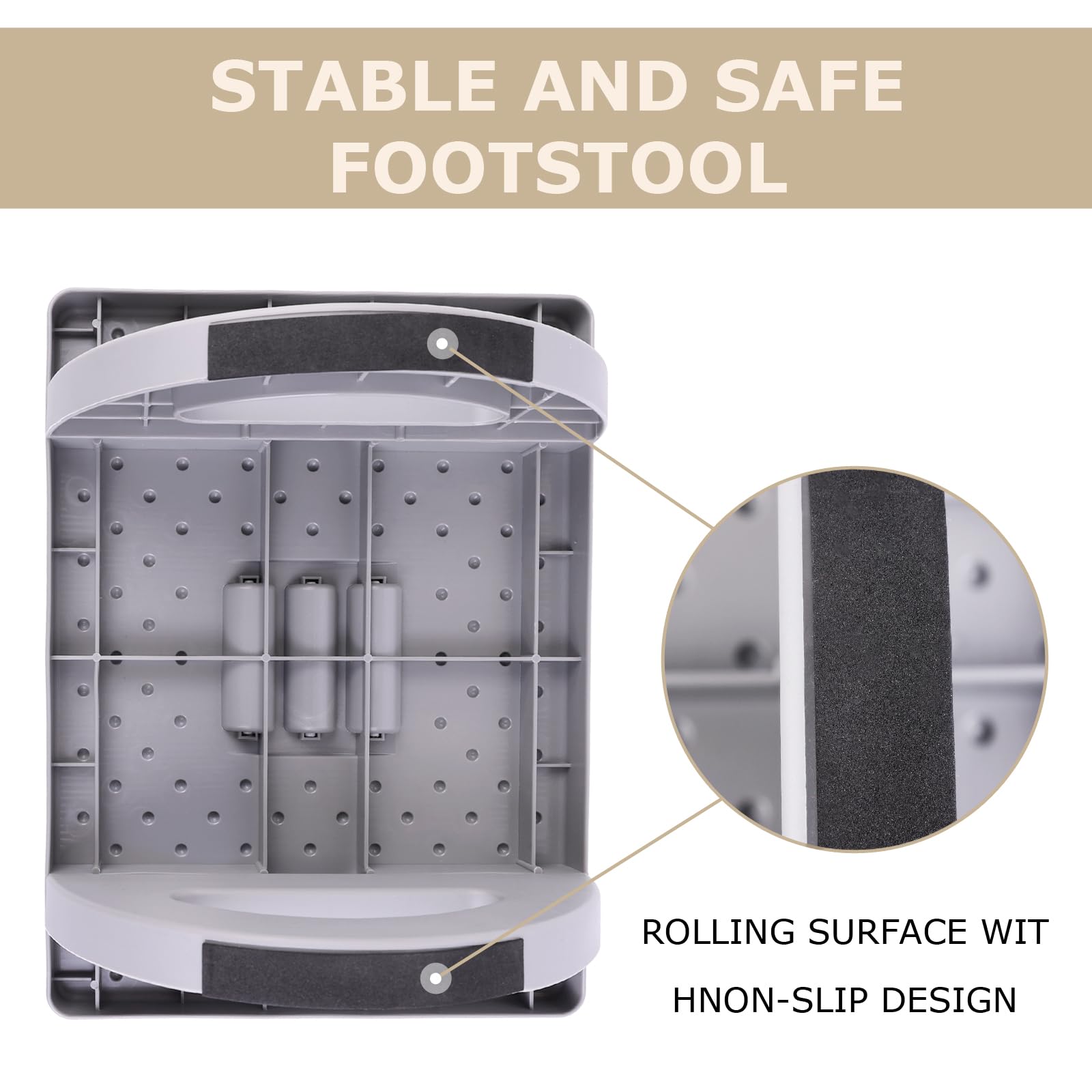 HSchumann Rocking footrest,for Under-Desk footrests in The Office,with Foot Massage, Ergonomic Table Foot Pedal,Comfortable footpegs are a Necessity at Home and at Work (Black)