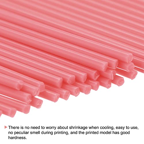 MECCANIXITY Filament Refills PLA Filaments Pink 1.75mm, 250mm/10inch Length for 3D Printing Pen, Pack of 40