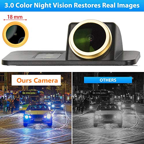 HD 1280x720p Rear Reversing Backup Camera Rearview License Plate Camera Night Vision Ip69 Waterproof for Mercedes Benz C Class W205 CLA C117 2015-2017 w/NTG5.0/5.1