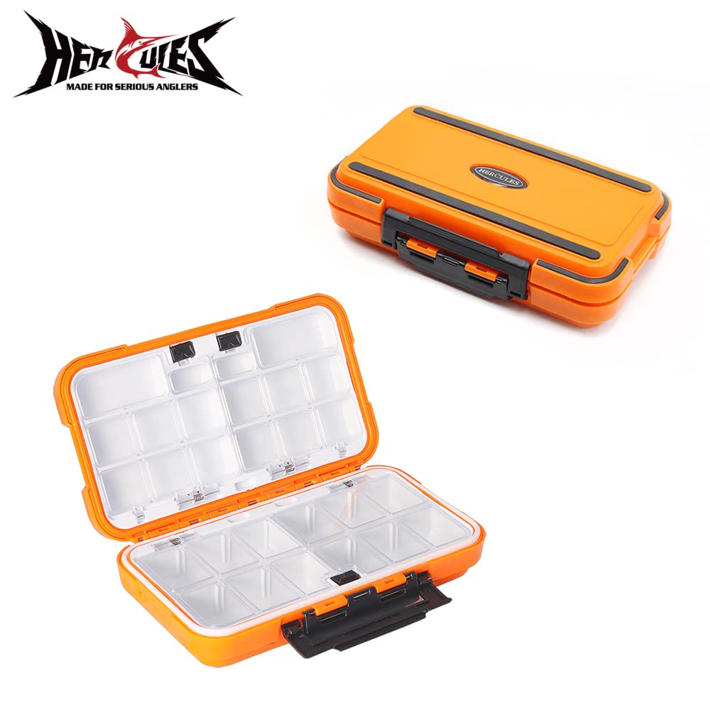 HERCULES Fishing Storage Plastic Tackle Box Lure Storage Box with Removable Dividers