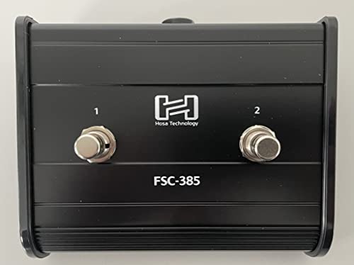 Hosa FSC-385 Footswitch, Guitar-style, Dual-latching & CSS-110 1/4" TRS to 1/4" TRS Balanced Interconnect Cable, 10 Feet