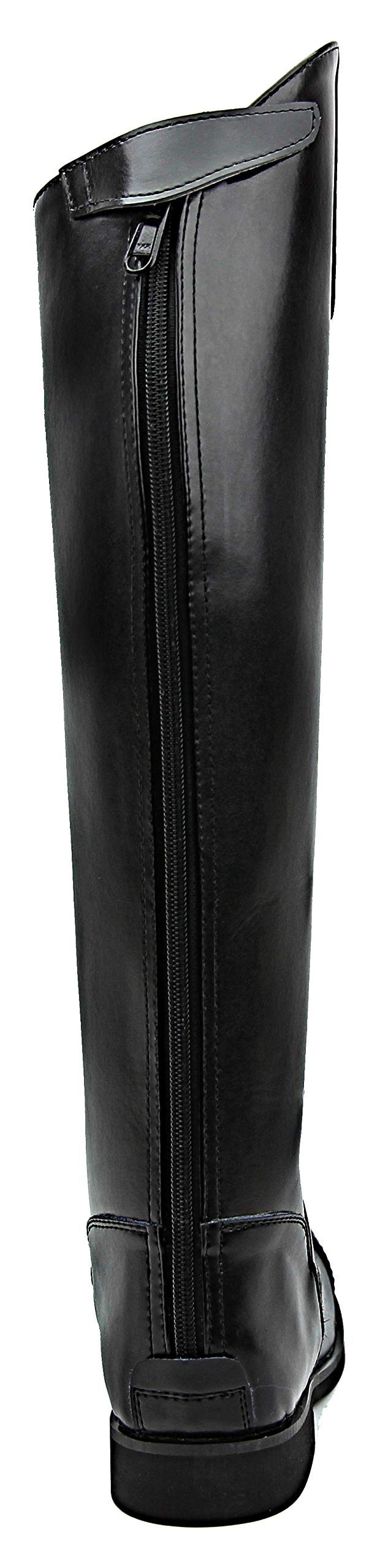 Hispar Women Ladies Victory Leather English Field Boots Horse Back Riding Equestrian - Black 10 WIDE CALF