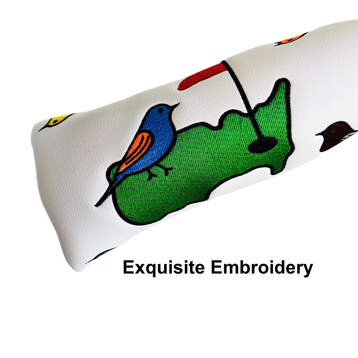 Golf Bird Blade Putter Head Cover Headcover with Magnetic Closure Made by Quality PU Leather, Lucky Golf Putter Cover for Golf Player