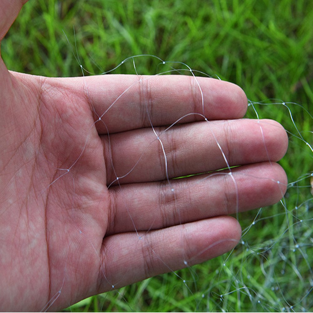 GOODTRADE8 1PC Fishing Cast Net for Bait Trap Fish Fishing Net Trap with Luminous Bead Copper Spring Shoal Netting Fishnet Tackle 12 Size,Outdoor Fishnet Tackle Tools Fish Netting (3 mesh)