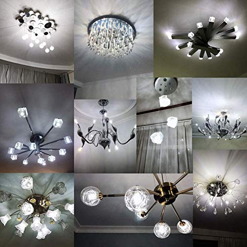 G9 LED Bulb 4W (40W Halogen Equivalent), Daylight White 6000K, 450LM 110V 120V T4 G9 Ceramic Base Light Bulb for Ceiling Light, Under Cabinet (4-Pack)