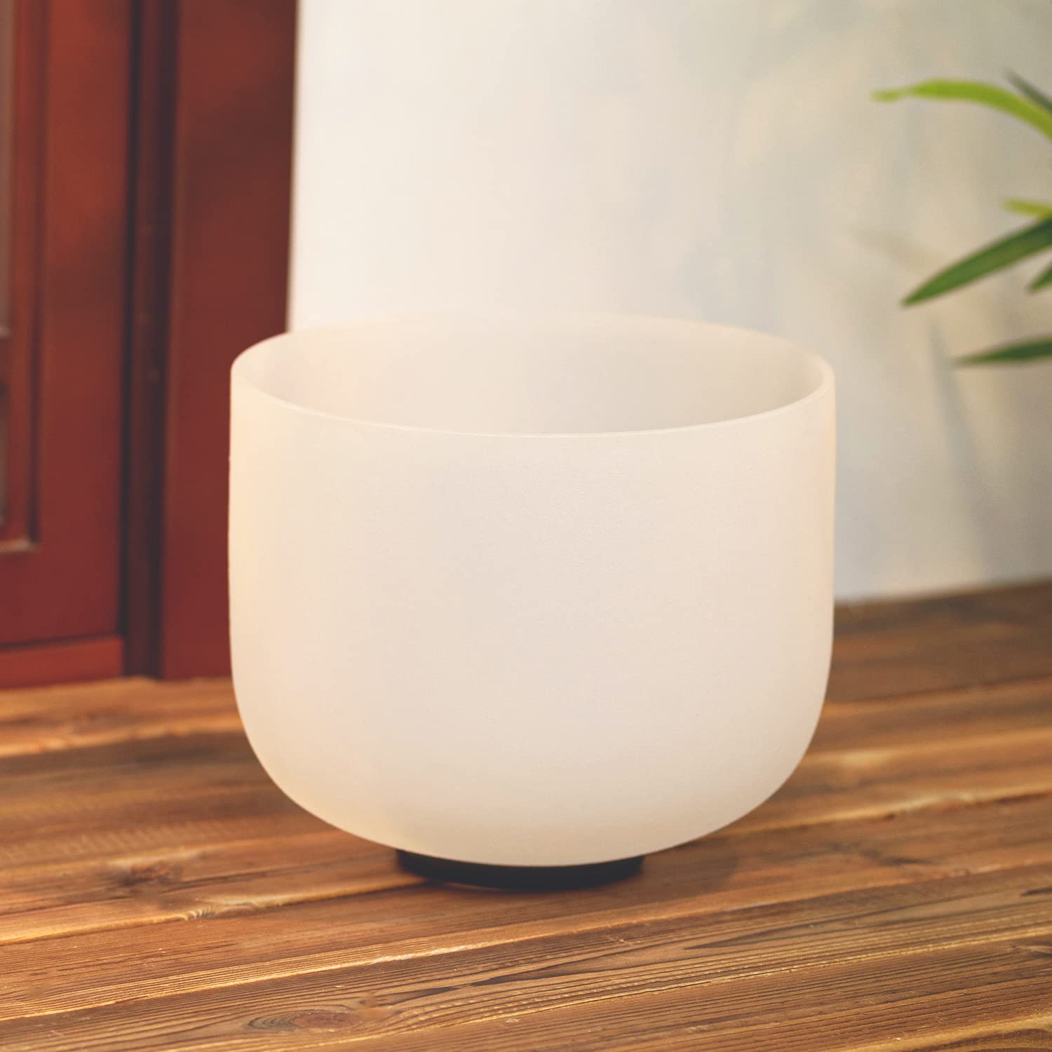 Hye-eun Crystal Singing Bowl,8 Inch C Note Root Chakra Frosted Sound Bowl with Heavy Duty Carrying Cases For Energy Sound Healing
