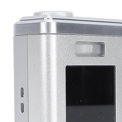 HD 4K Digital Camera, Autofocus Compact Digital Camera Dual Lens Dual Screen for Photography (Silver)