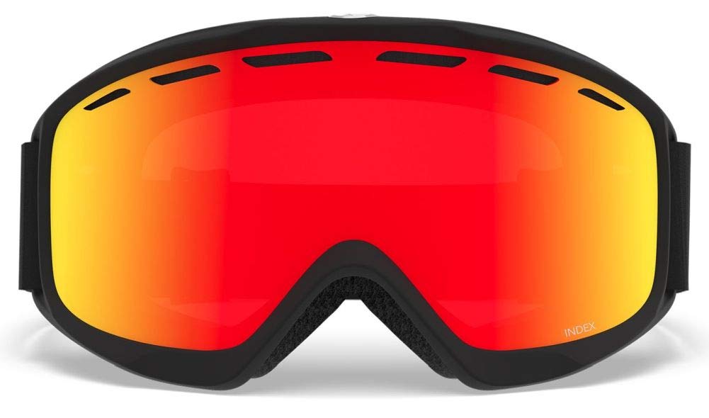 Giro Index OTG Adult Snow Goggles - Black Wordmark Strap with Vivid Ember Lens (2021)