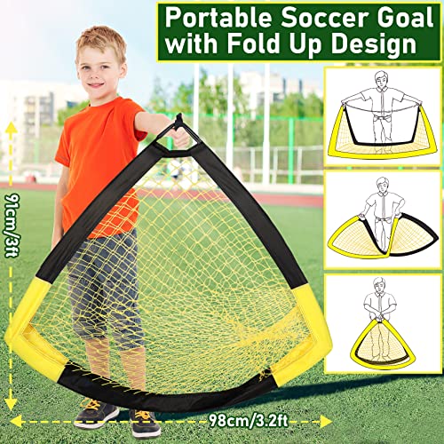Happy Jump Soccer Goal Pop Up Foldable Soccer Net for Backyard 4'x3', 1 Pack