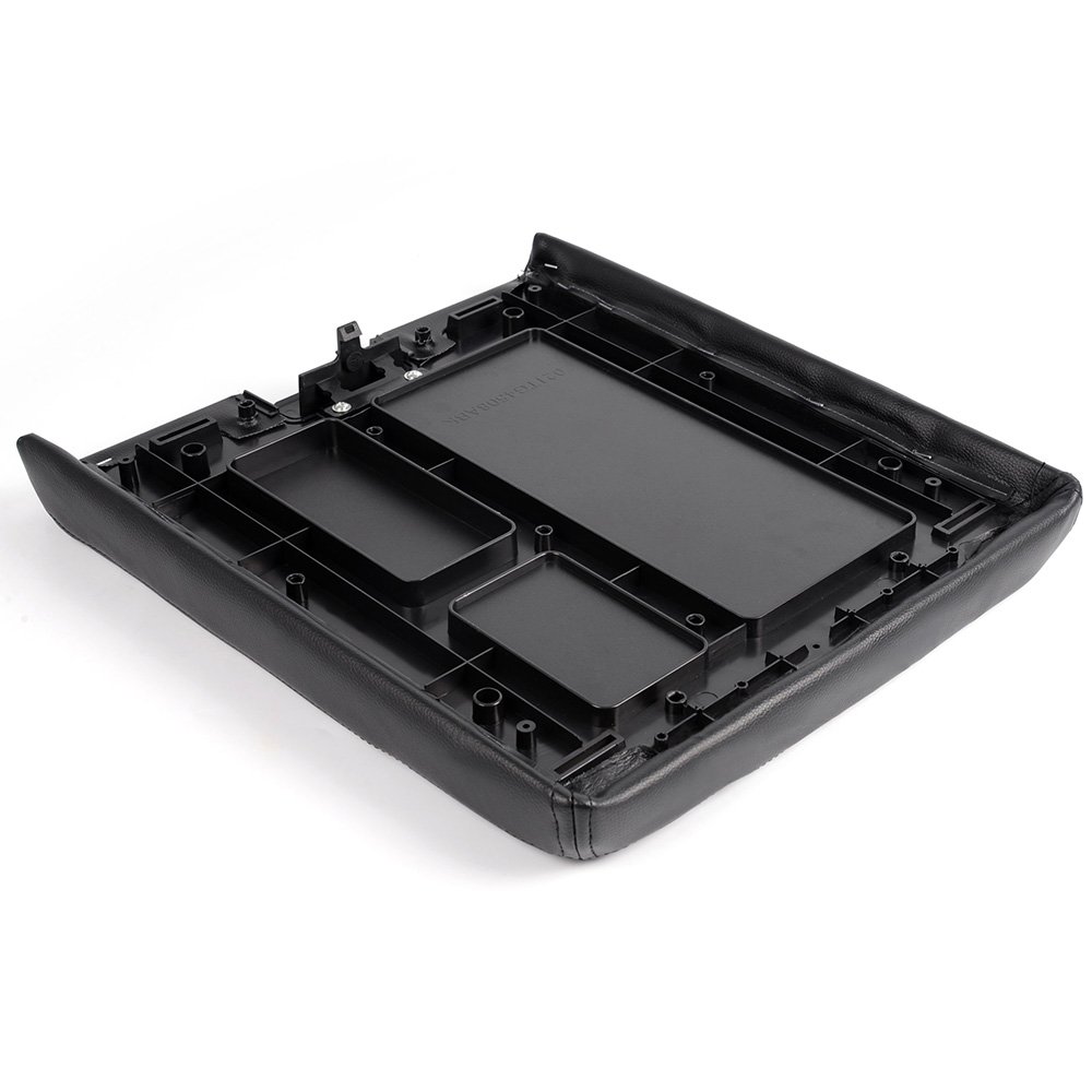 Gplus New Center Console Lid Assembly w/Latch Black for 2007-2013 Chevy Silverado GMC Sierra Yukon Pick ups Black Plastic Replaces 20864151