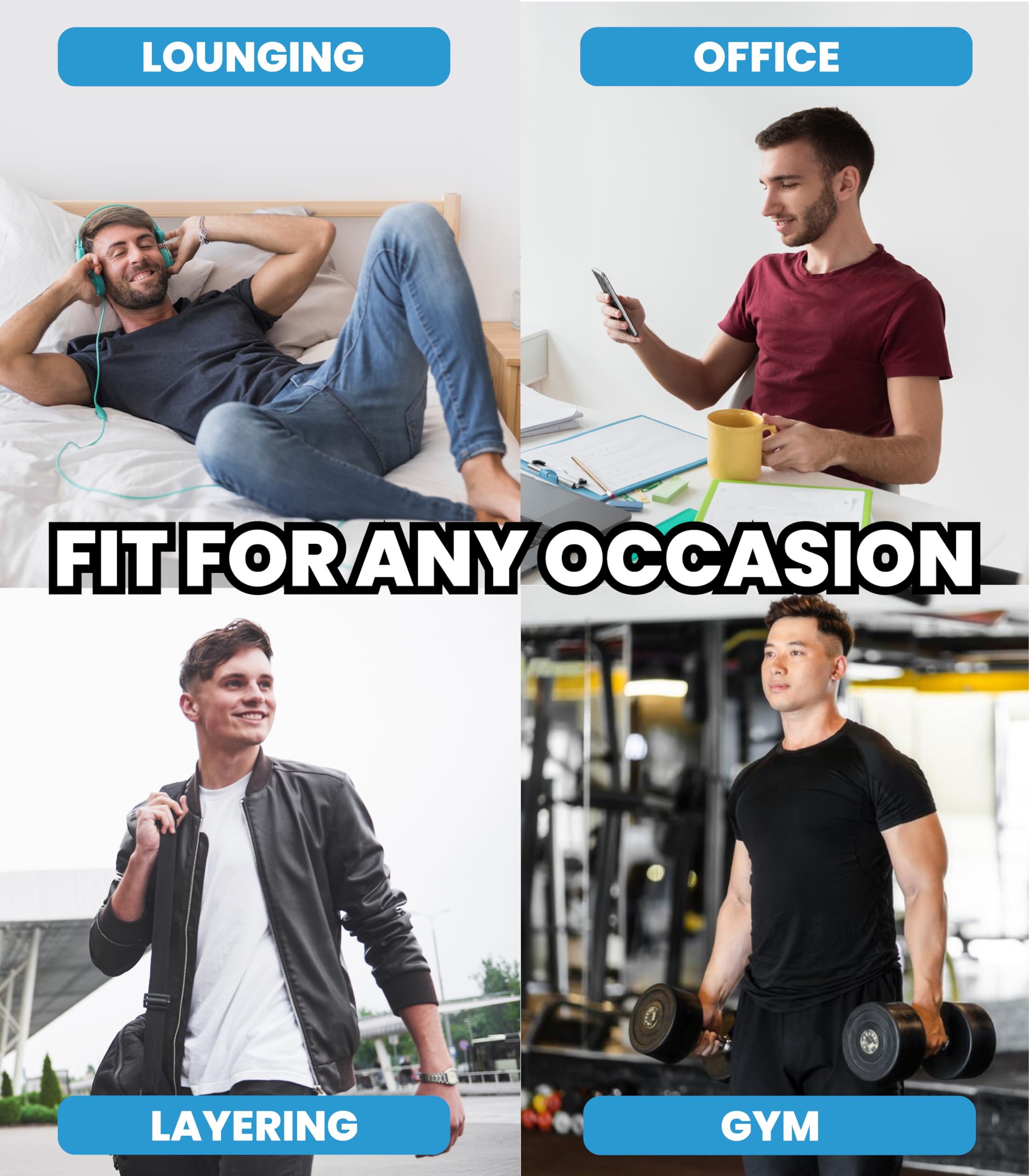 Gildan Men's Heavy Cotton Short Sleeve T-Shirt, Style G500, Multipack of 1|2|4|6|10, Make Your Own Customized Set! SETOF-10-L Multicolor
