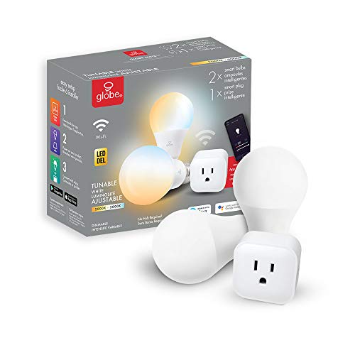 Globe Electric A19 E26 (Medium) Smart WiFi LED Bulb Kit Tunable White 60 Watt Equivalence 3 pk - Case of: 1;