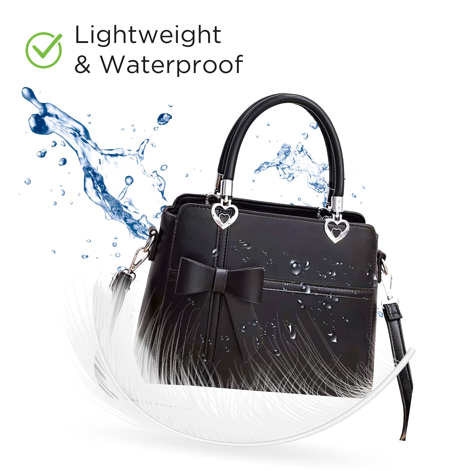 Girls Bowknot Handbag Purse Cute Leather Shoulder Bag for Women Top-handle Totes Satchel