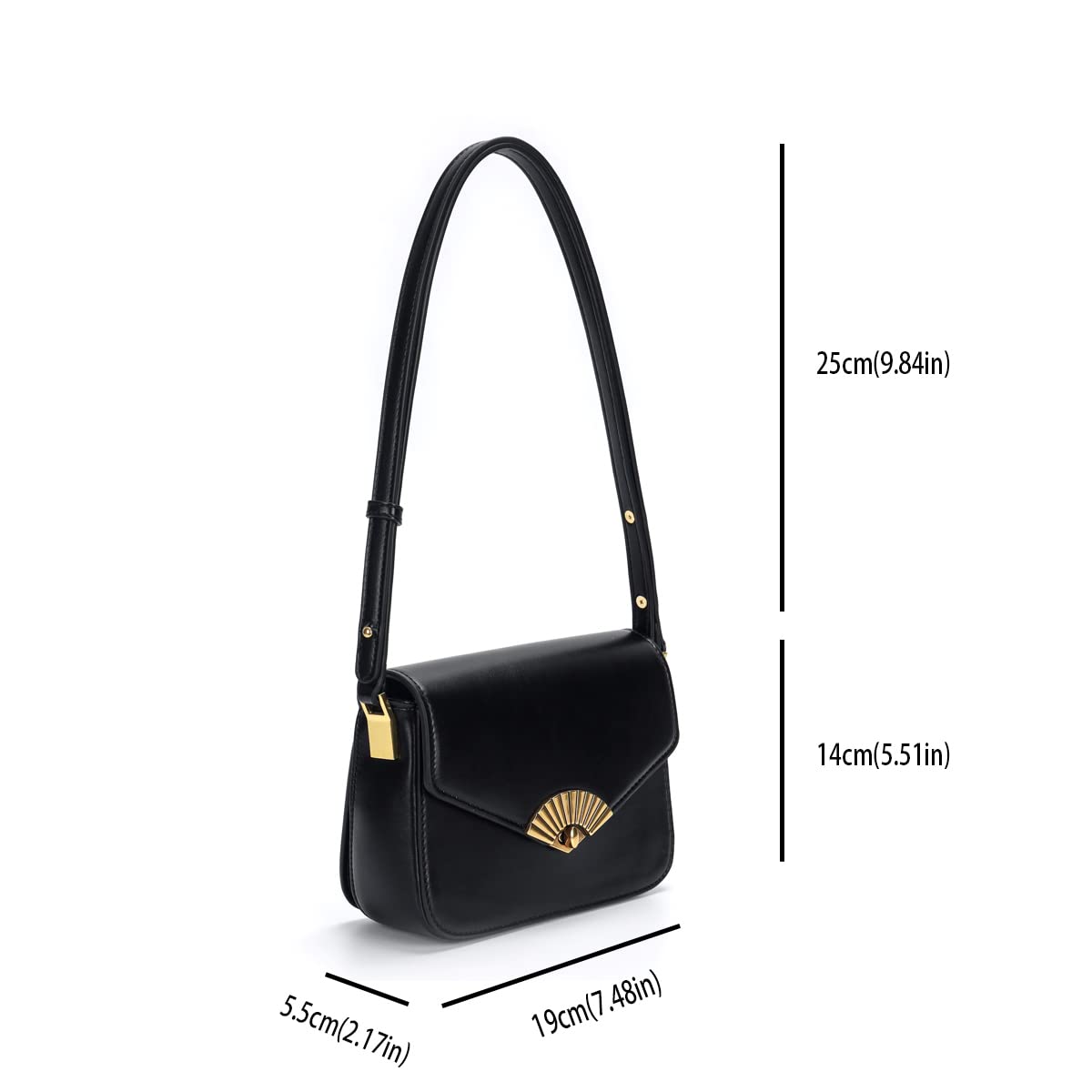 Handbags for Women PU leather Hobo Handbags with Fan Shoulder Crossbody Handbags