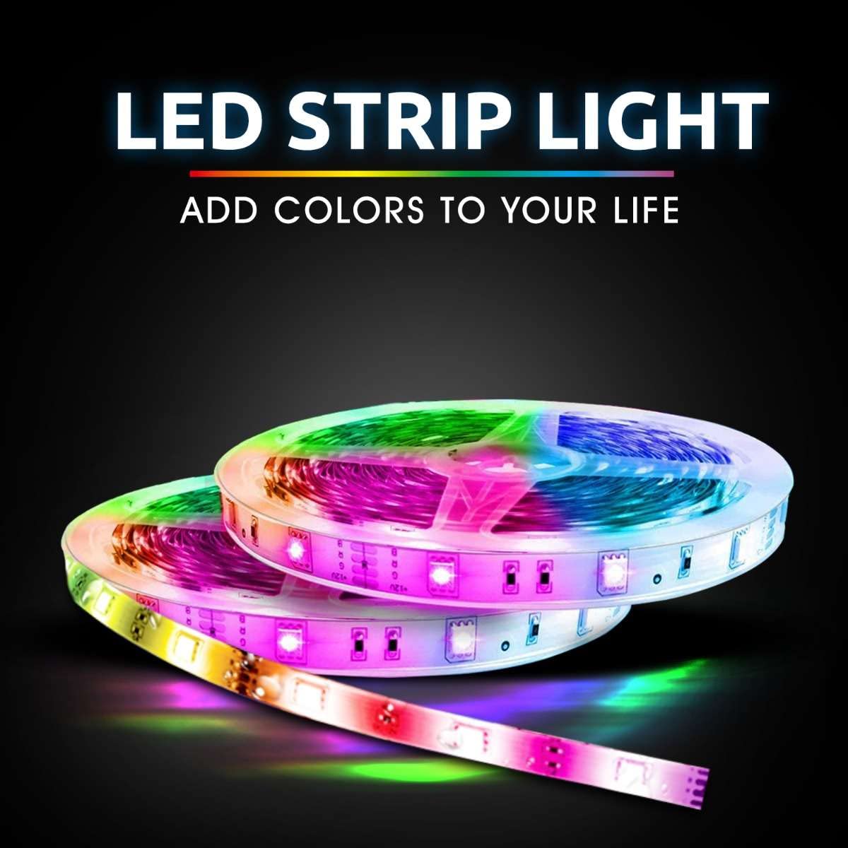 GOADROM LED Strip Lights Waterproof, Ultra Brighter 300LEDs IP65 Color Changing LED Lights for Bedroom,Built-in-Mic,Music Sync LED Light Strips,Phone Smart Controlled(APP+Remote +Mic/16.5ftx1)