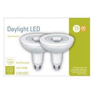GE Lighting 254203 15 watt Par 38 Shape LED Bulb, Warm White - Pack of 2