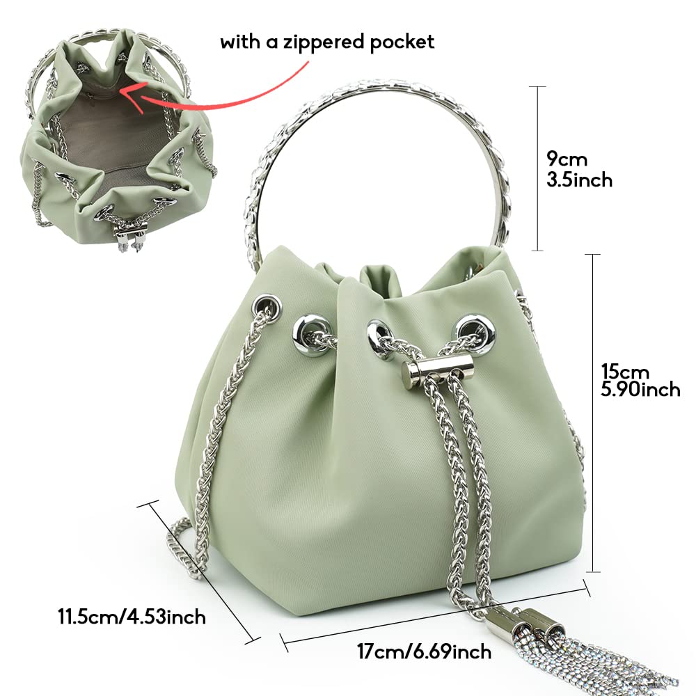 JBB Bags for Women Silver Purses Crystal Crossbody Clutch Evening Shoulder Bag Girls Party