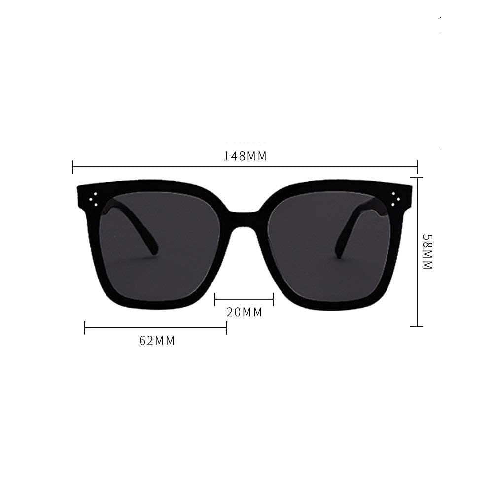 GM Monster her 01 Sunglasses Women Anti Blue Light Luxury Retro UV400 Oversized Unisex Polarized Sunglasses for Men Women - Black her 01