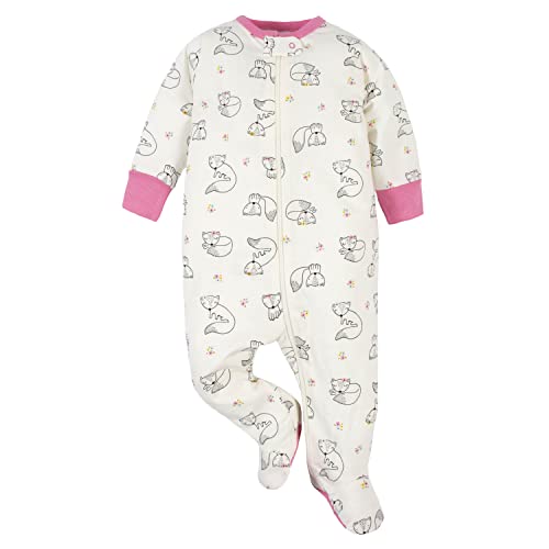 Gerber Baby Girls 3-Pack Sleep 'N Play, Pink Floral, 6-9 Months