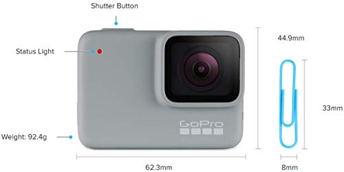 GoPro HERO7 White - E-Commerce Packaging - Waterproof Digital Action Camera with Touch Screen 4K HD Video 10MP Photos Live Streaming Stabilization (Renewed)