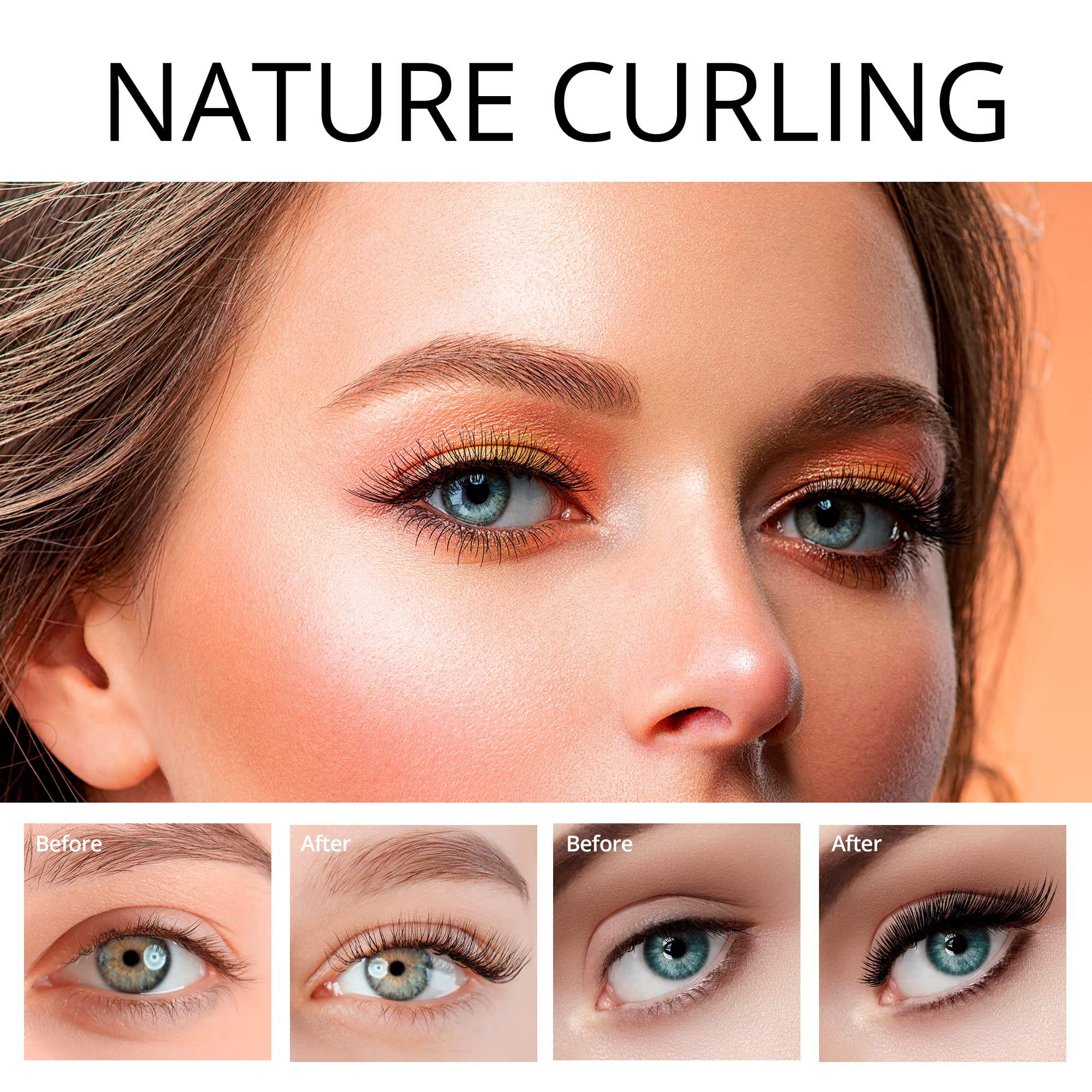 irreshine Heated Eyelash Curlers, Heated Eyelash Curler, Eyelash Curlers, Rechargeable Electric Eyelash Curler, Long-Lasting Heated Lash Curler for Natural Lashes, Handheld Eyelash Heated Curler