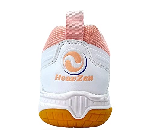 Heavzen Pro Pickleball Shoes Women (us_Footwear_Size_System, Adult, Women, Numeric, Medium, Numeric_8_Point_5) White and Pink