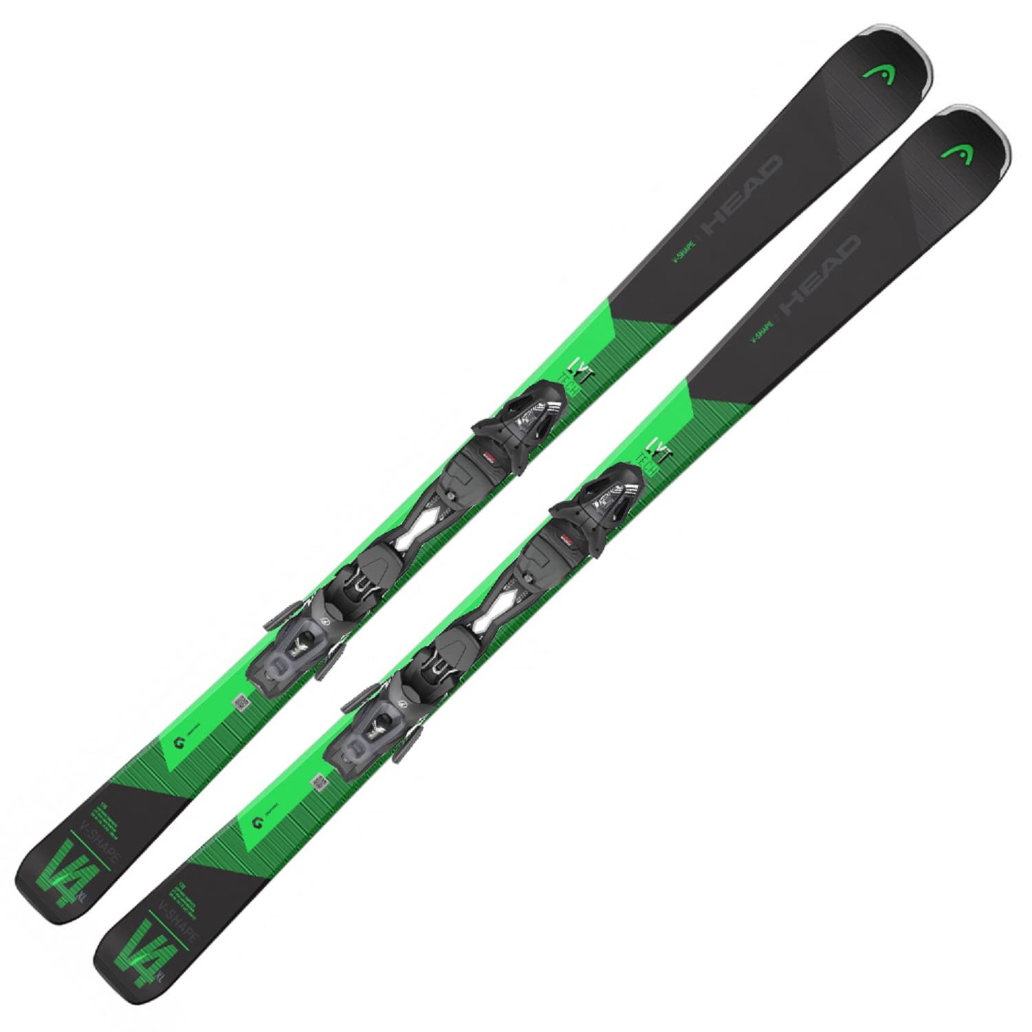 HEAD Unisex V-Shape V4 XL LYT Tech Graphene Lightweight All-Mountain Skis with PR 10 GW Promo Bindings, 156 cm