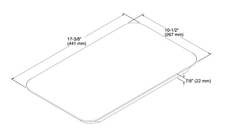 KOHLER K-6246-NA Riverby Hardwood Cutting Board 1.00 x 17.38 x 10.50 inches