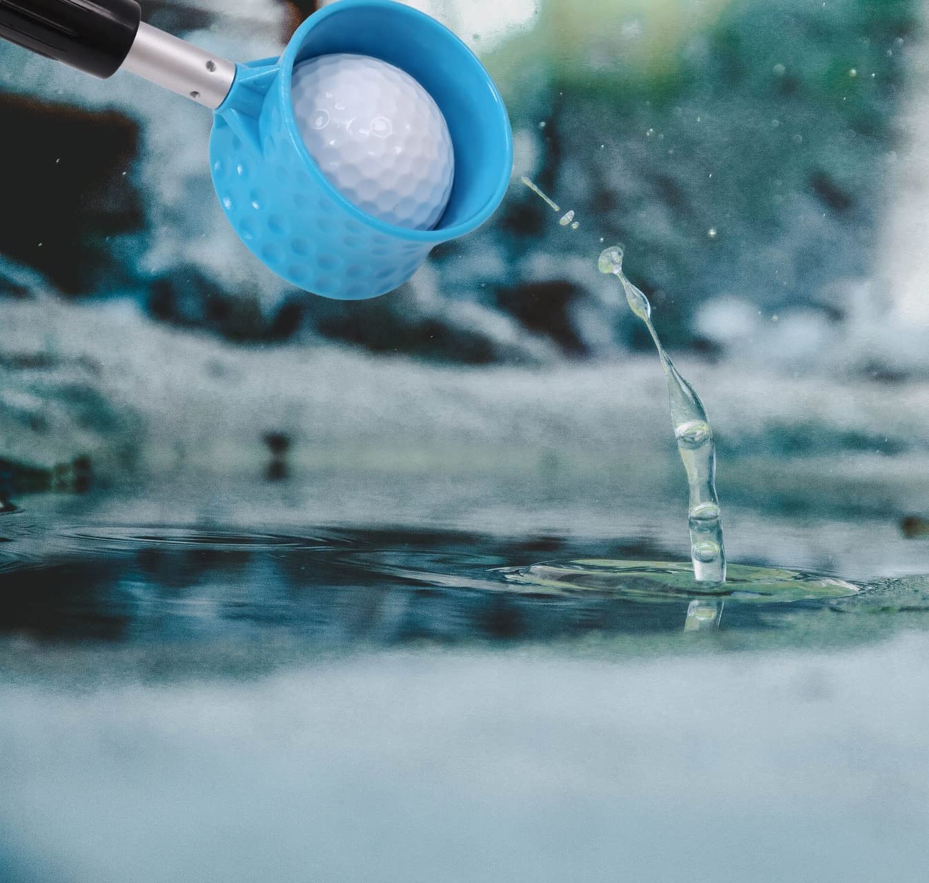 HOW TRUE Golf Ball Retriever, 12ft 15ft 18ft Aluminum Alloy Golf Ball Retriever Telescopic for Water Golf Ball Picker Grabber Golf Accessories Golf Gift (18ft)