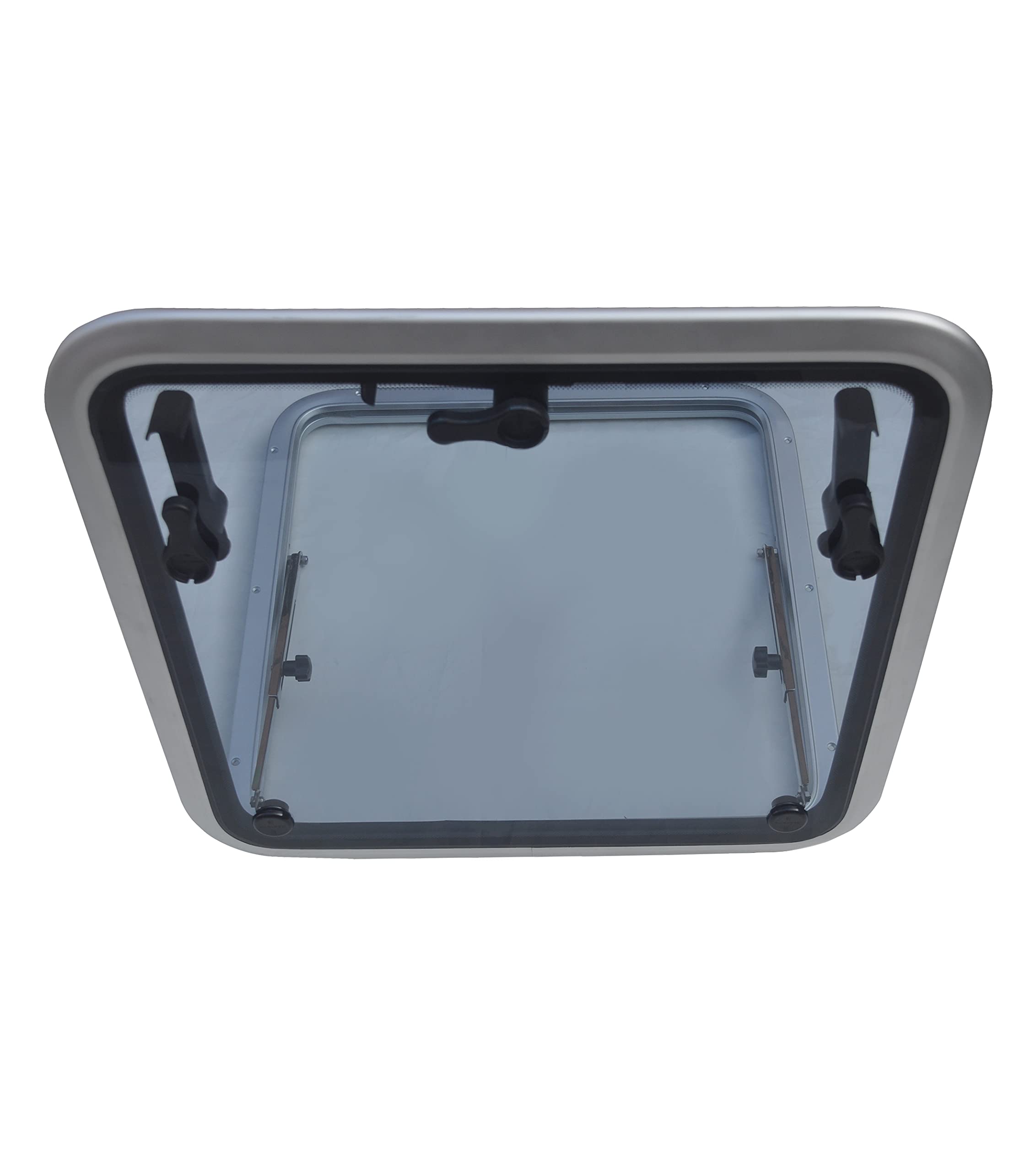 Galamarine 16.7"x16.7" Deck Hatch - Anodized Aluminum Square Hatch/Marine Porthole with Tempered Glass for Boat/Yacht/RV