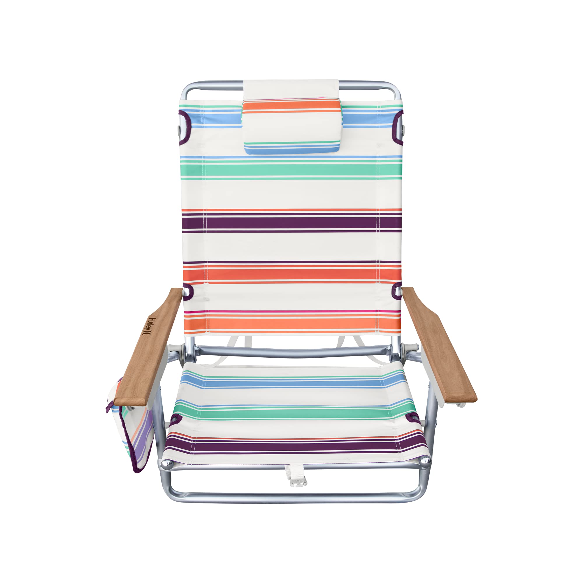 Hurley Deluxe Backpack Beach Chair, One Size, Multicolor