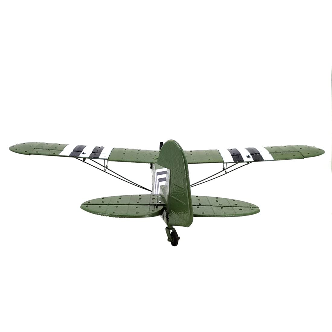 Lingxuinfo Remote Control Airplane Model, 1/16 WWII Piper J-3 CUB RC 4CH Brushless Fixed-Wing Aircraft Model Kit, Military Plane Model Toy for Kids and Adults, Easy to Fly-RTF Version