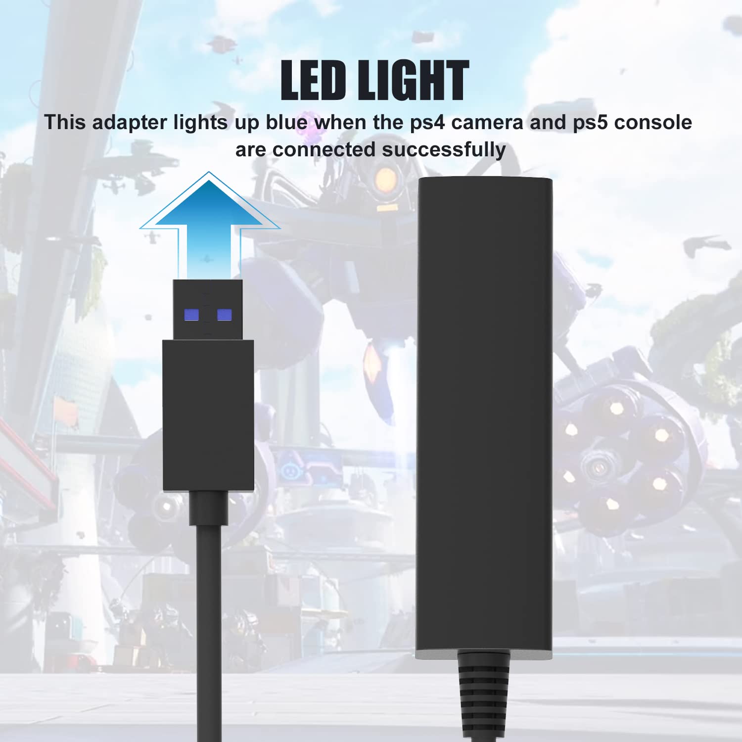 IQIKU PS5 VR Adapter, PS4 VR Camera Adapter for PS5