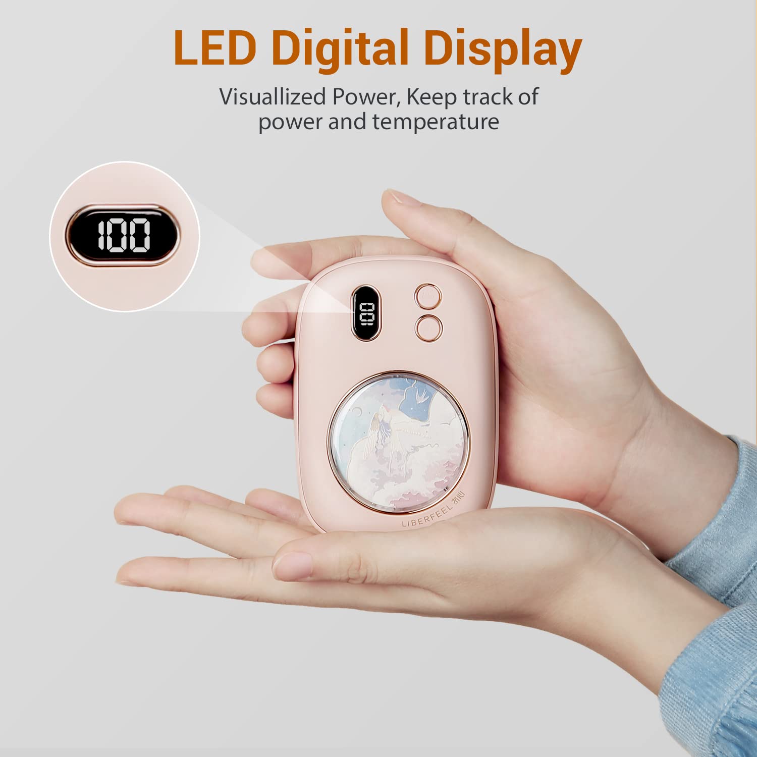 iDEART Battery Operated Rechargeable Hand Warmers Rechargeable, 10000mAh Portable Electric Hand Warmer, Gift for Winter