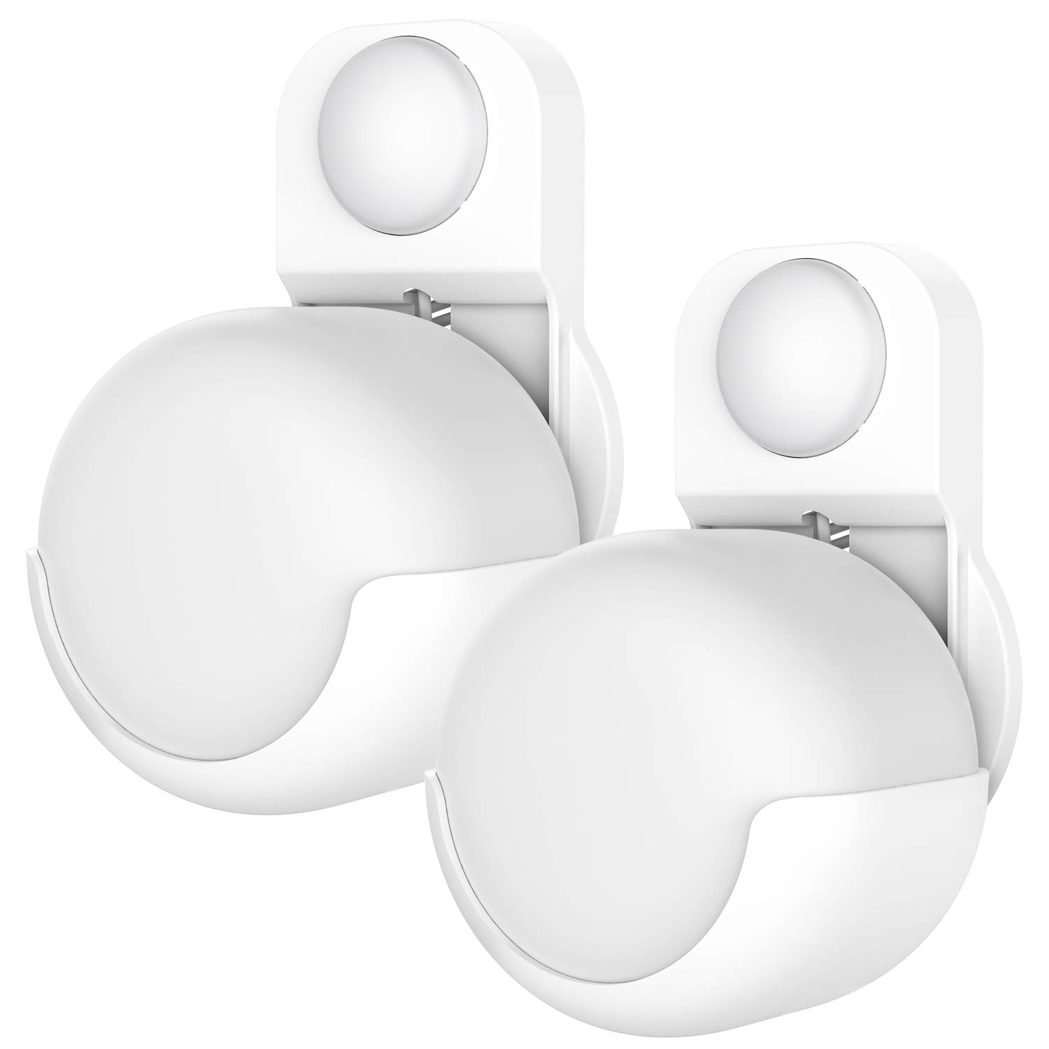 HOLACA Outlet Wall Mount Hanger for Google Nest WiFi Router(2nd Generation), Space Saving Holder, Easy Moved, Cord Management for Google Nest WiFi Router Without Messy Wires and Screws (2 Pack)