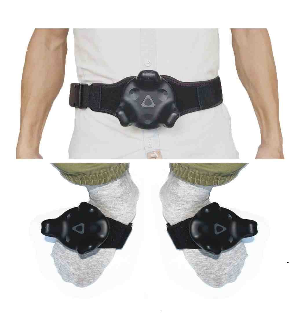 JADERY vive tracker straps and belt 3 in 1 vr full body tracking tundra tracker straps (3 in 1, Black)