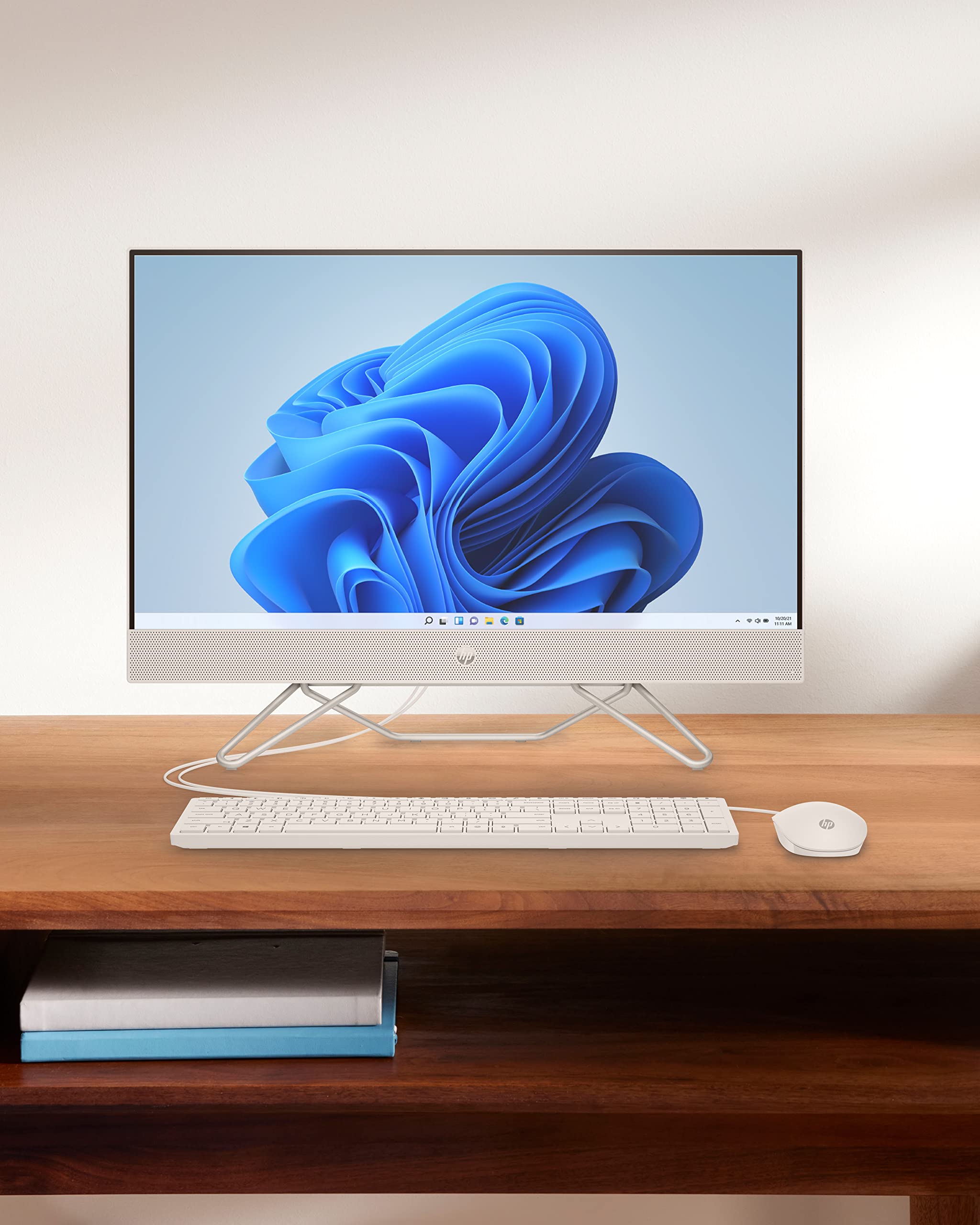 HP 24-cb0010 23.8” FHD All-in-One Desktop PC, Intel Celeron Processor J4025, 8GB RAM, 256 GB SSD, Webcam, WiFi, BT, Windows 11 Home (Renewed)